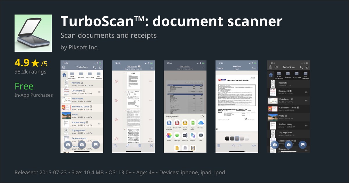 TurboScan™ App Reviews – Features, Pricing & User Ratings