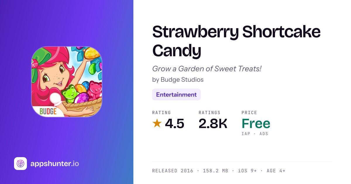 Strawberry Shortcake Candy App 0746
