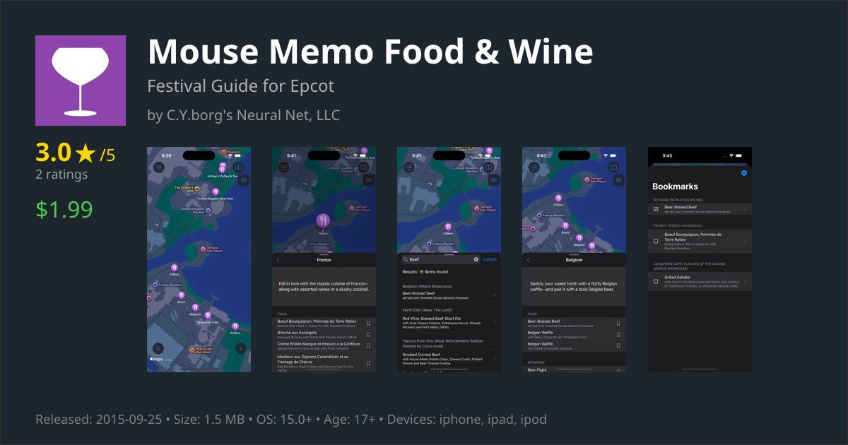 Mouse Memo Food & Wine App Reviews – Features, Alternatives & User Ratings