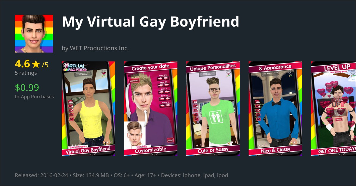 My Virtual Gay Boyfriend Game Reviews – Features, Pricing & User Ratings