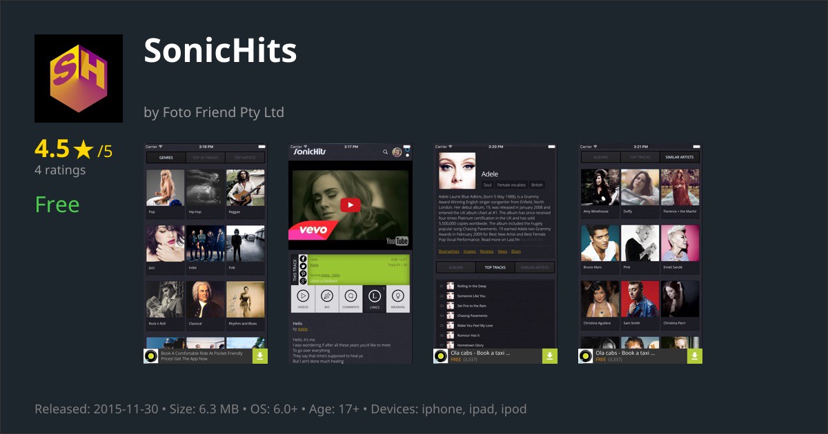 SonicHits App Reviews – Features, Alternatives & User Ratings