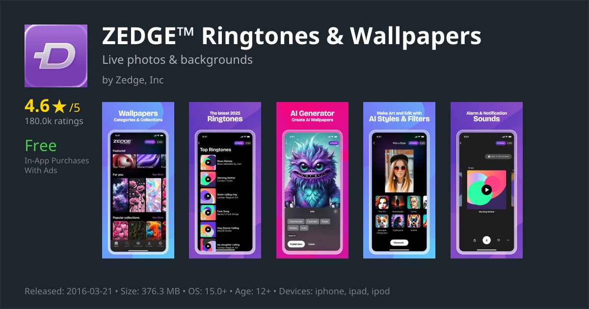 ZEDGE™ Ringtones & Wallpapers app for iPhone — Download