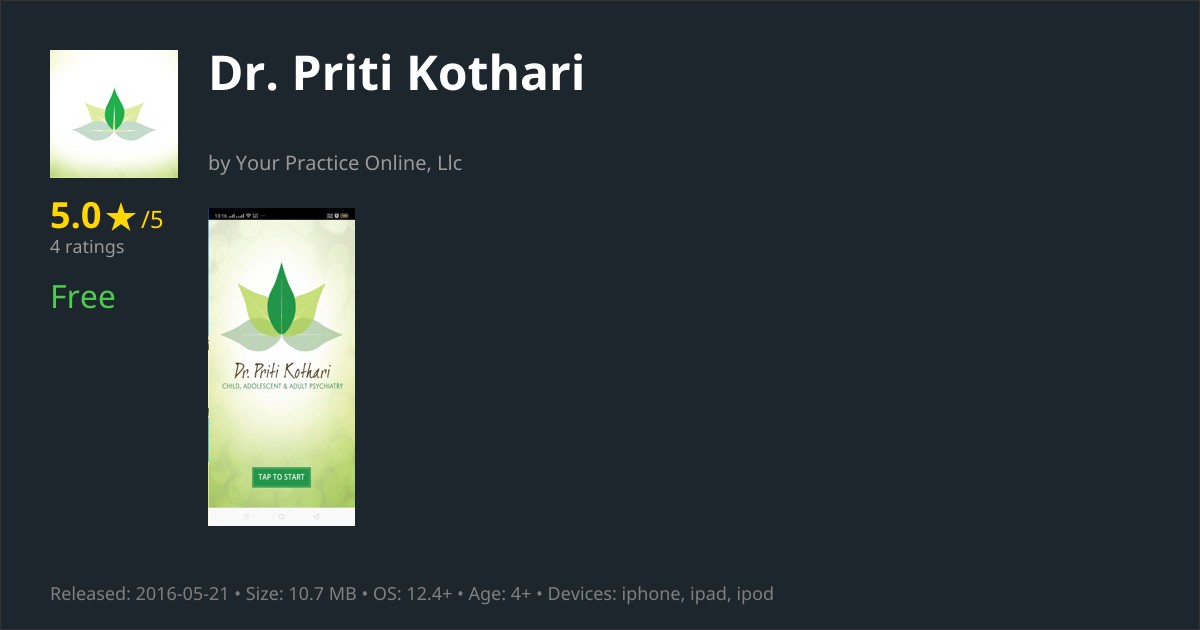 Dr. Priti Kothari App Reviews – Features, Alternatives & User Ratings