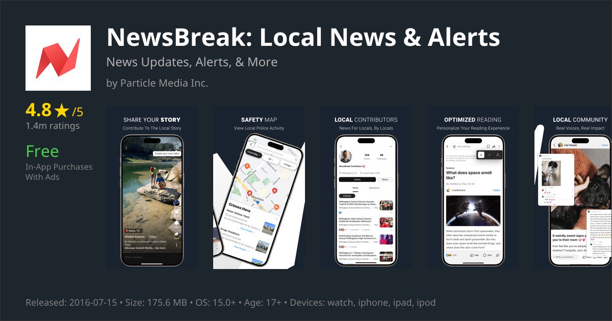 NewsBreak app for iPhone — Download