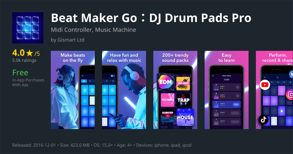 Beat Maker Go：DJ Drum Pads Pro app for iPhone — Download