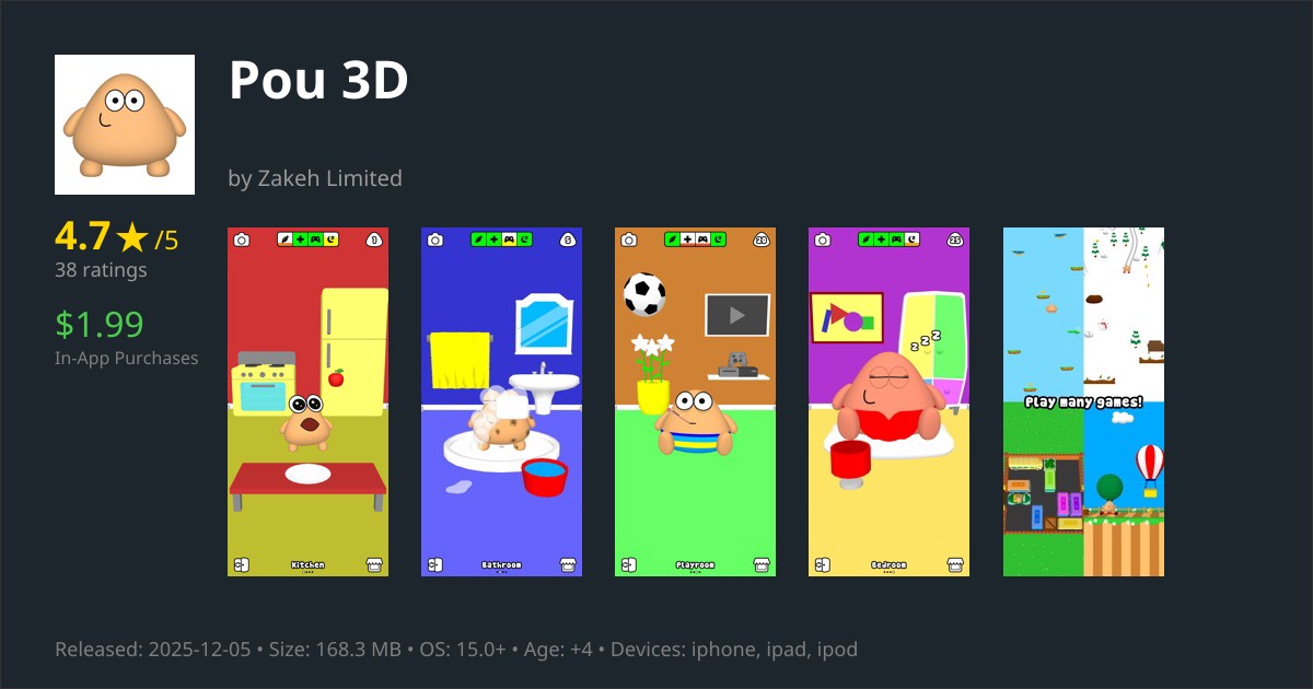 Pou 3D Game Reviews – Features, Pricing & User Ratings