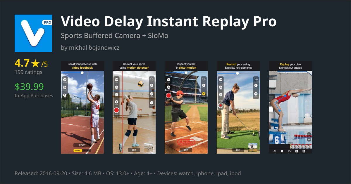 Video Delay Instant Replay Pro App Reviews – Features, Pricing & User ...