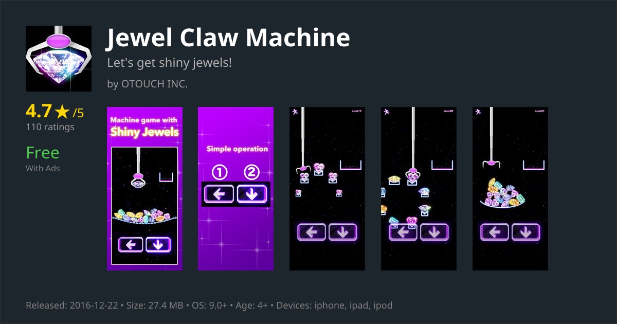 Jewel Claw Machine Game Reviews – Features, Alternatives & User Ratings