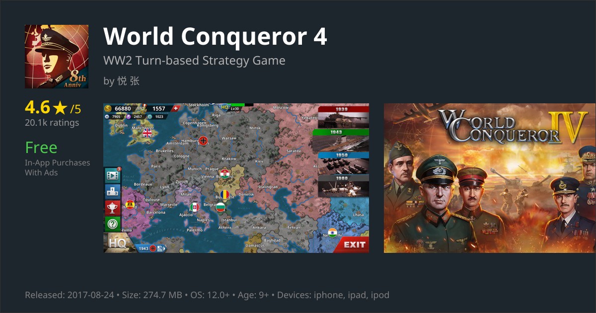 World Conqueror 4 game for iPhone — Download