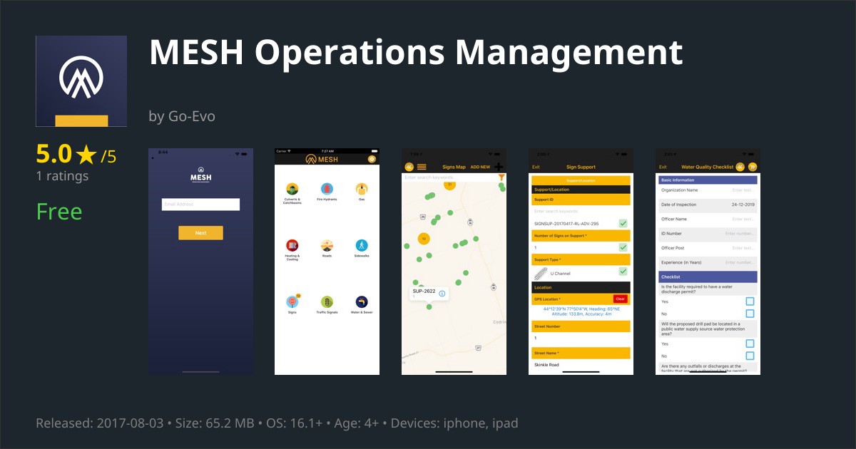MESH Operations Management - Municipal Asset Tracking