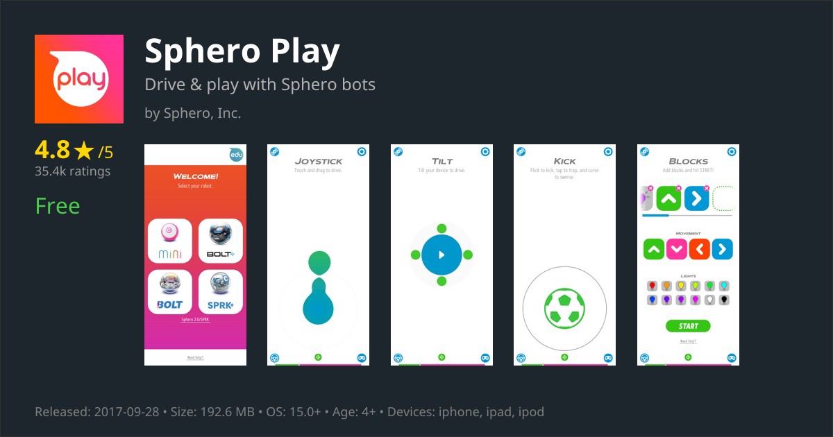 Sphero Play App Reviews – Features, Alternatives & User Ratings