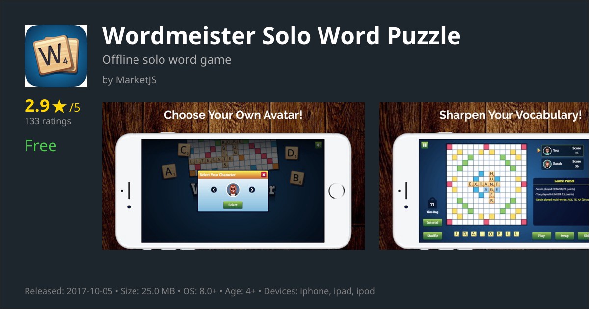 Wordmeister Solo Word Puzzle Rewiews | Read user reviews of Wordmeister ...