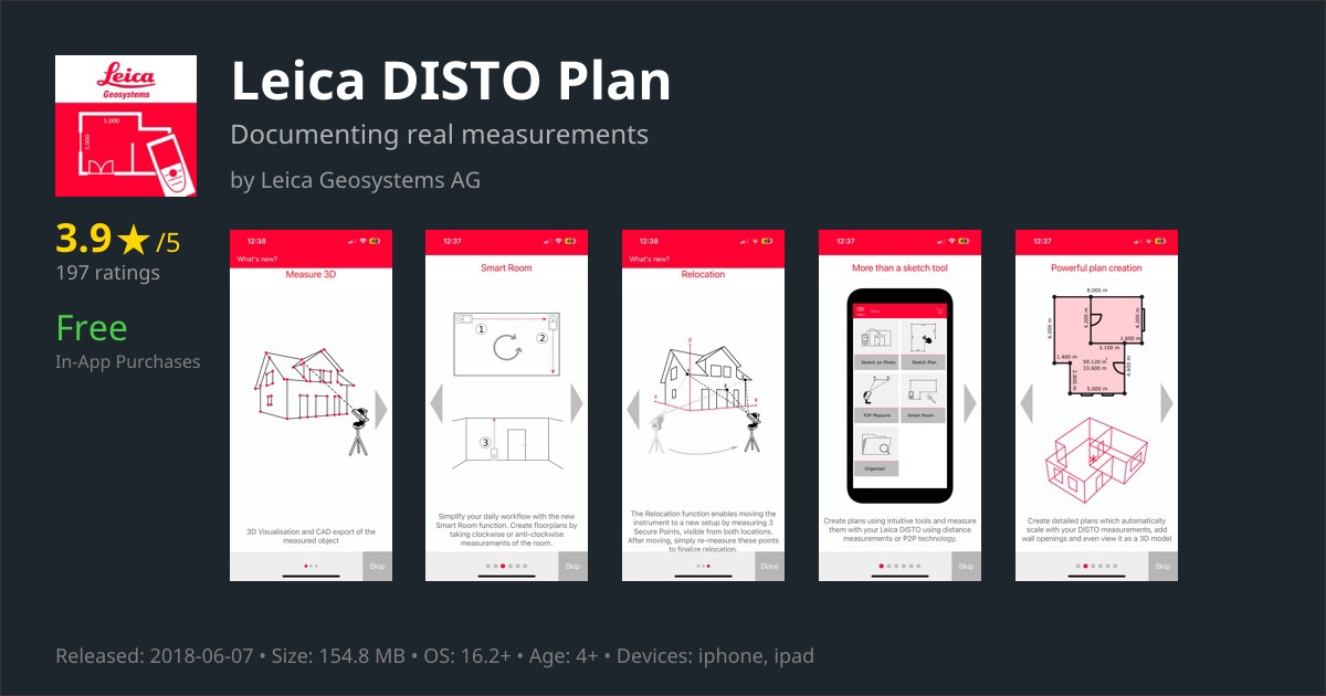 Leica DISTO Plan app for iPhone — Download