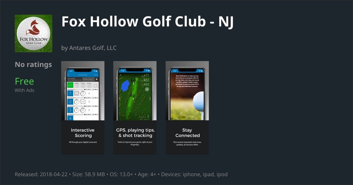 Fox Hollow Golf Club App for iPhone - Download