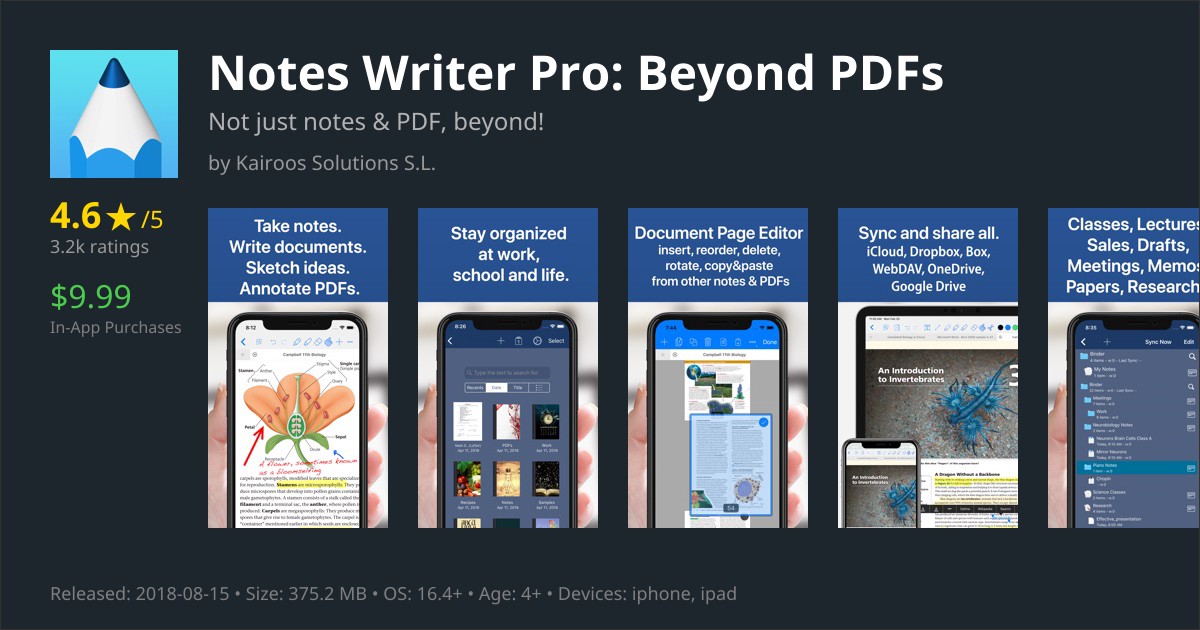Notes Writer Pro - Note Taking, PDF Annotation, Writing