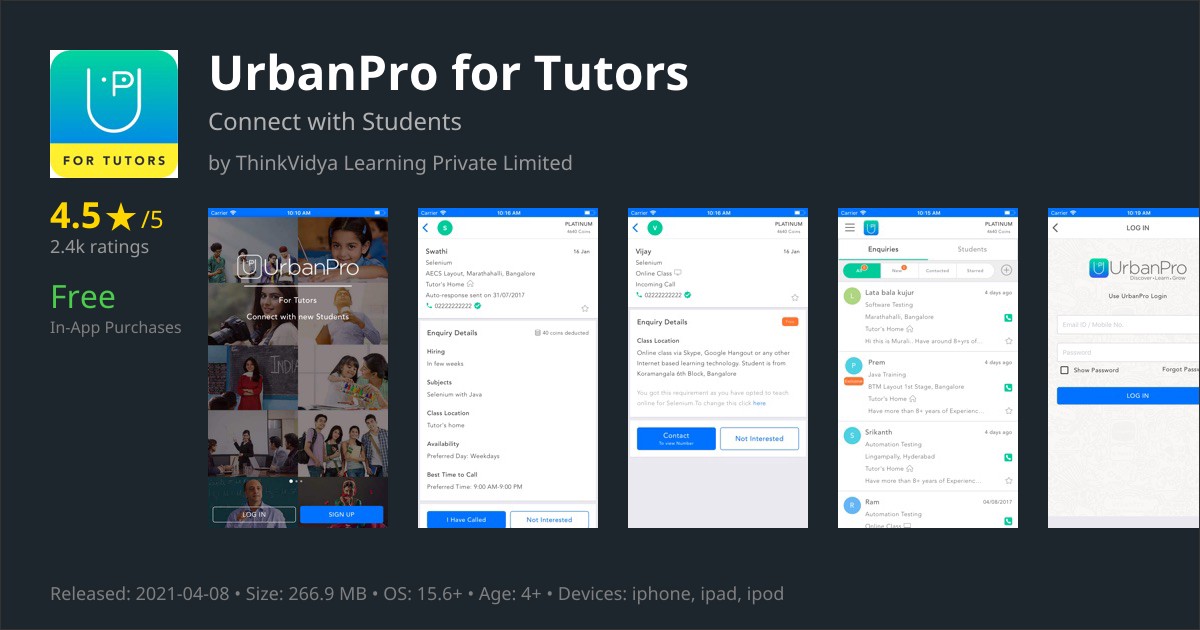 UrbanPro for Tutors App Reviews – Features, Pricing & User Ratings