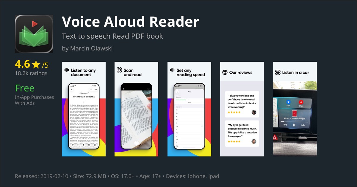 Voice Aloud Reader - Text to Speech TTS