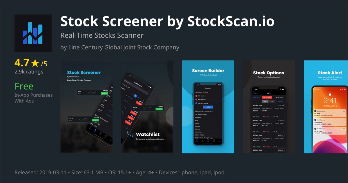 Stock Screener by StockScan.io App Reviews – Features, Pricing & User ...