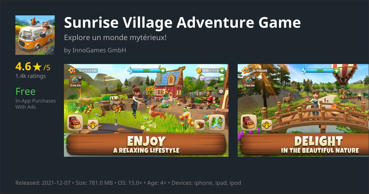 Sunrise Village Adventure Game game for iPhone — Download