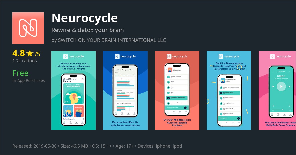 Neurocycle - Brain Detox & Anxiety Relief App