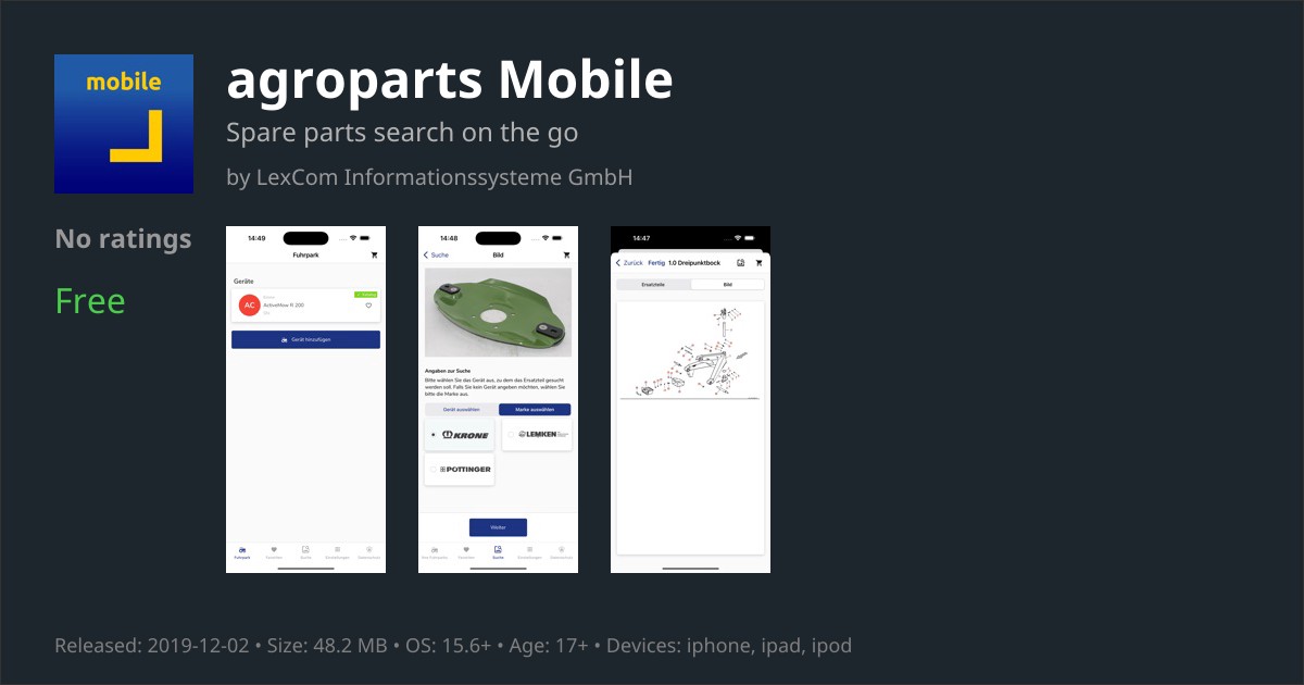 agroparts Mobile App for iPhone - Download