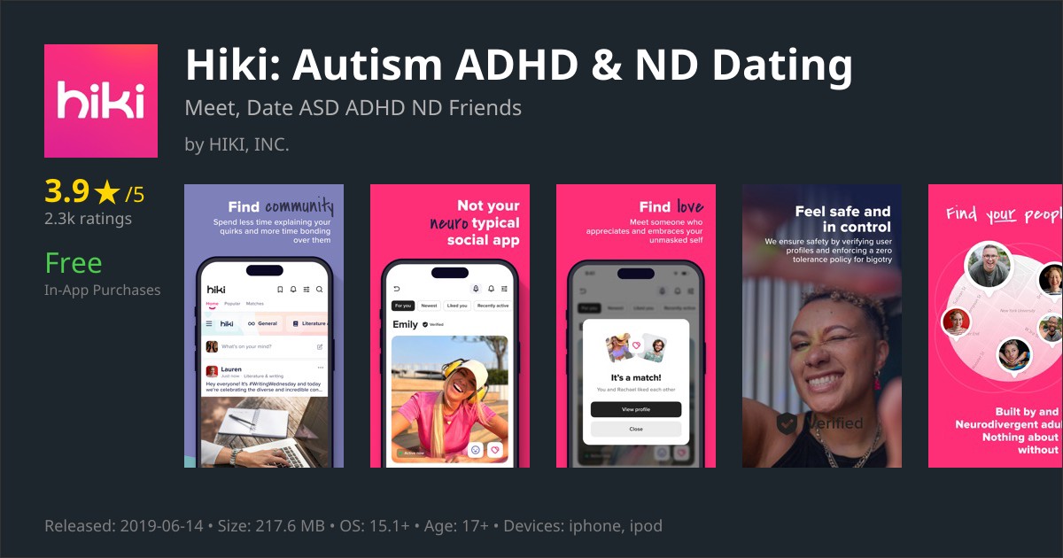 Hiki: Autism ADHD ND Dating & Friends App | AppsHunter