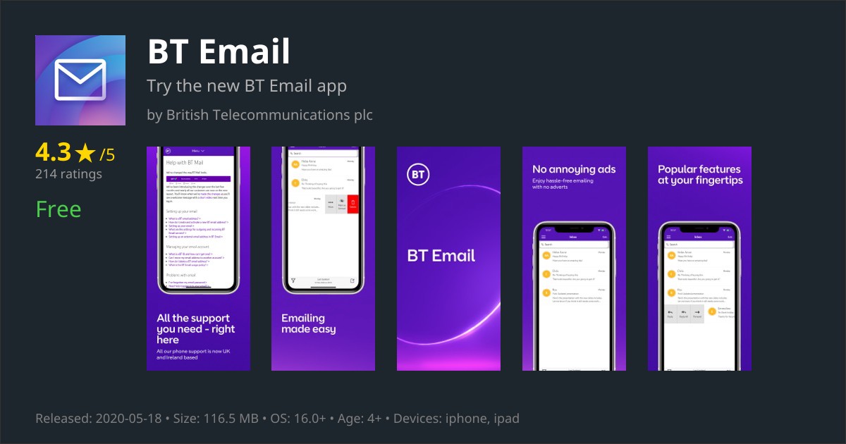 BT Email App - Secure Email Management | AppsHunter
