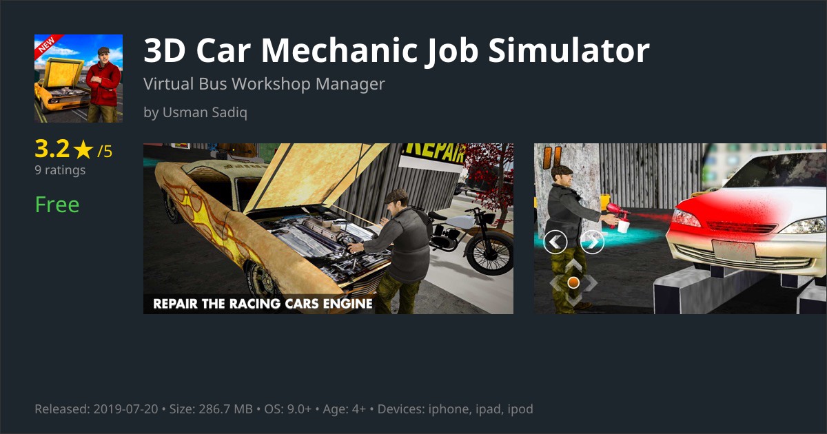 3D Car Mechanic Job Simulator Game Reviews – Features, Alternatives ...