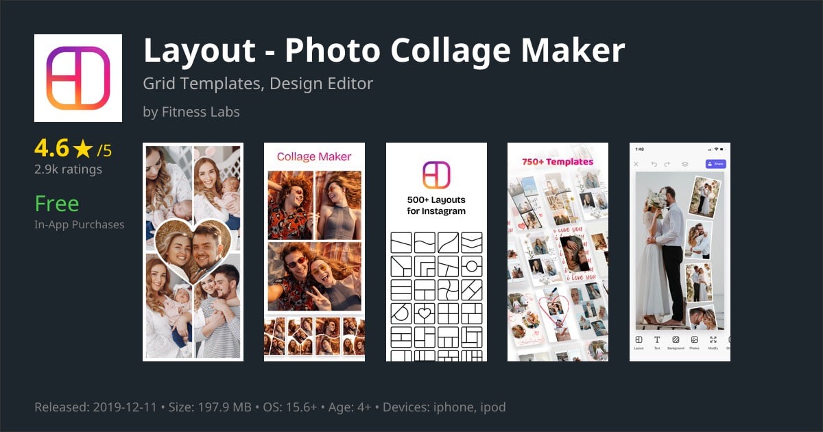 Layout app for iPhone - Download