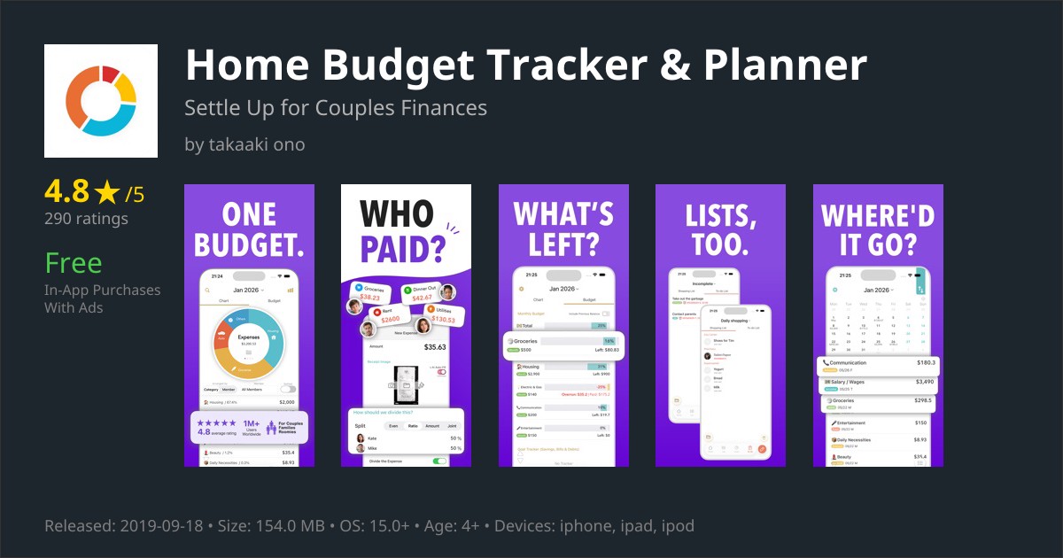 Home Budget Tracker & Planner app for iPhone — Download
