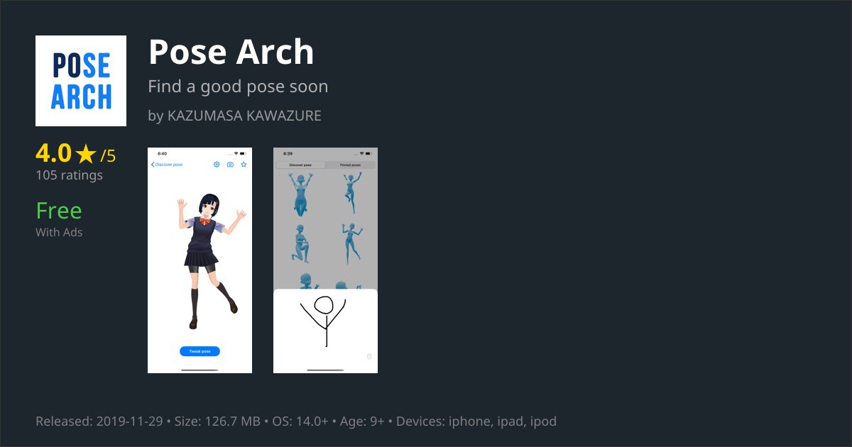 Pose Arch - Drawing Poses, Reference, Stick Figure Search