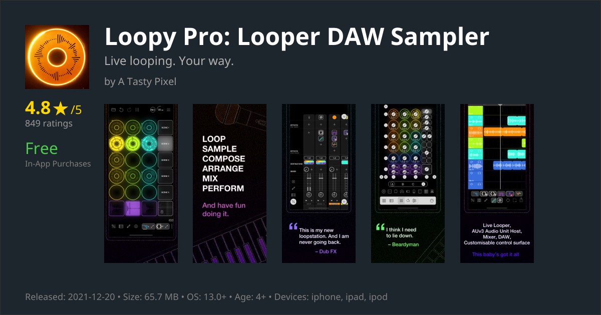 Loopy Pro app for iPhone — Download
