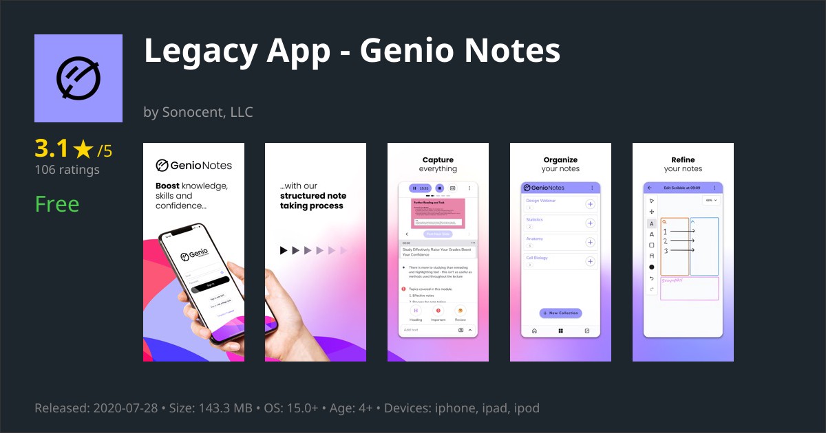 Genio Notes - Audio Note Taking & Learning App | AppsHunter