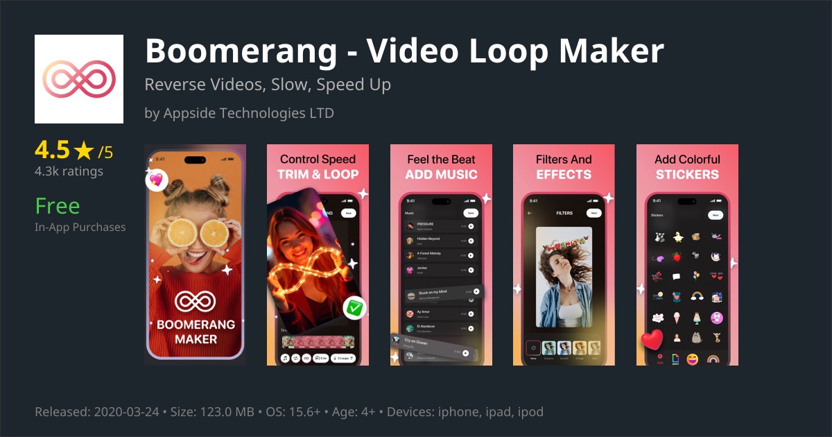 Boomerang app for iPhone — Download