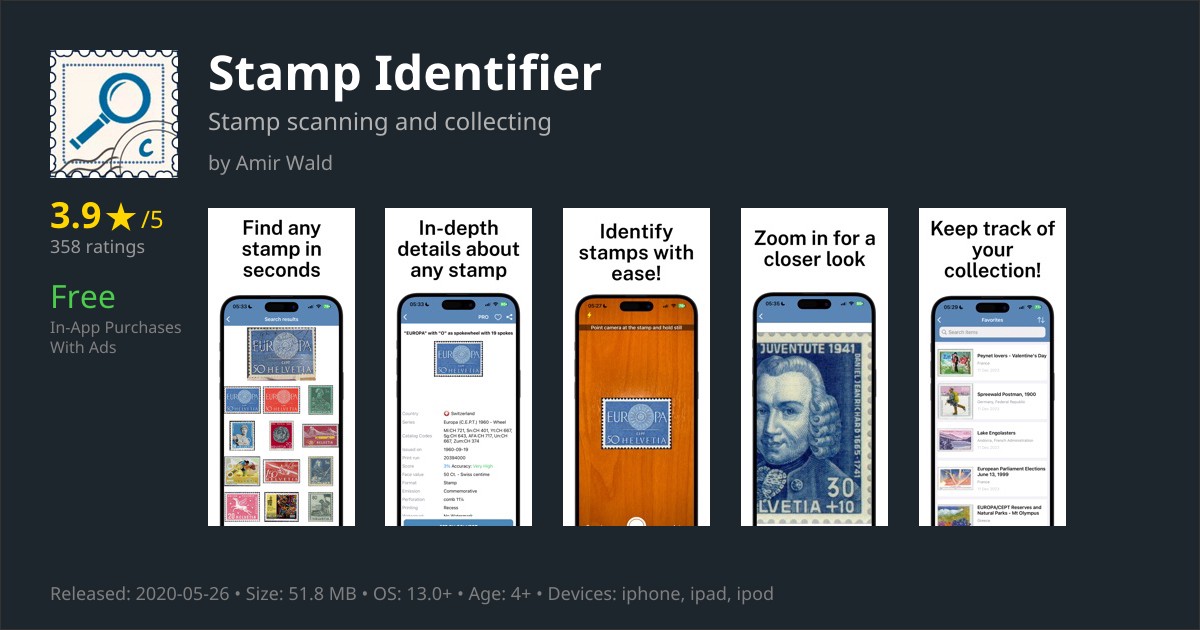 Stamp Identifier App Reviews – Features, Pricing & User Ratings