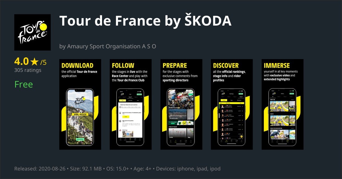 Tour de France by ŠKODA app for iPhone — Download