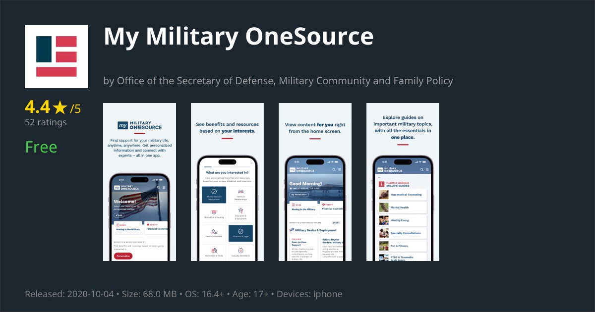 My Military OneSource App Reviews – Features, Alternatives & User Ratings