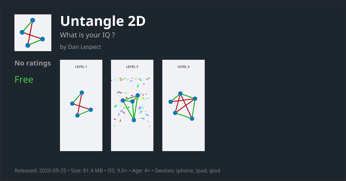 Untangle 2D Game for iPhone - Download