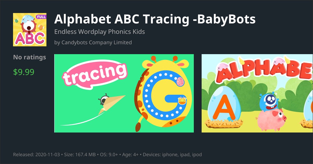 Alphabet ABC Tracing App Reviews – Features, Alternatives & User Ratings