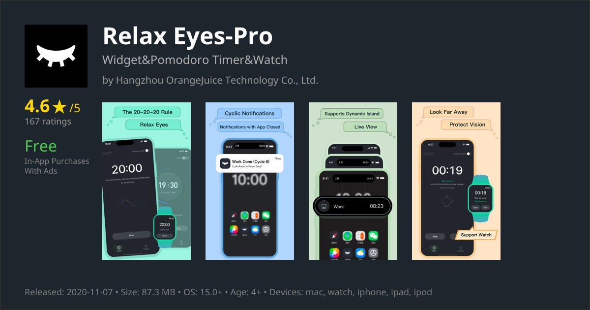 Relax Eyes App Reviews – Features, Pricing & User Ratings