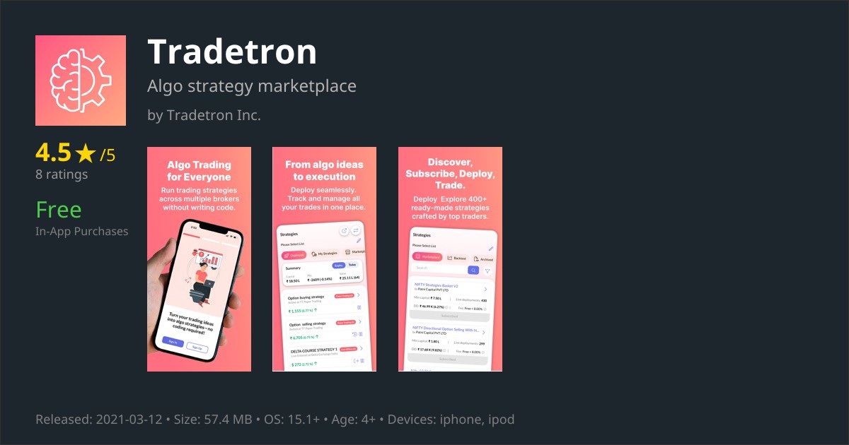 Tradetron App Reviews – Features, Pricing & User Ratings