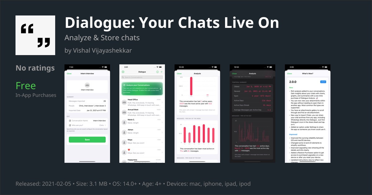 Dialogue app for iPhone — Download