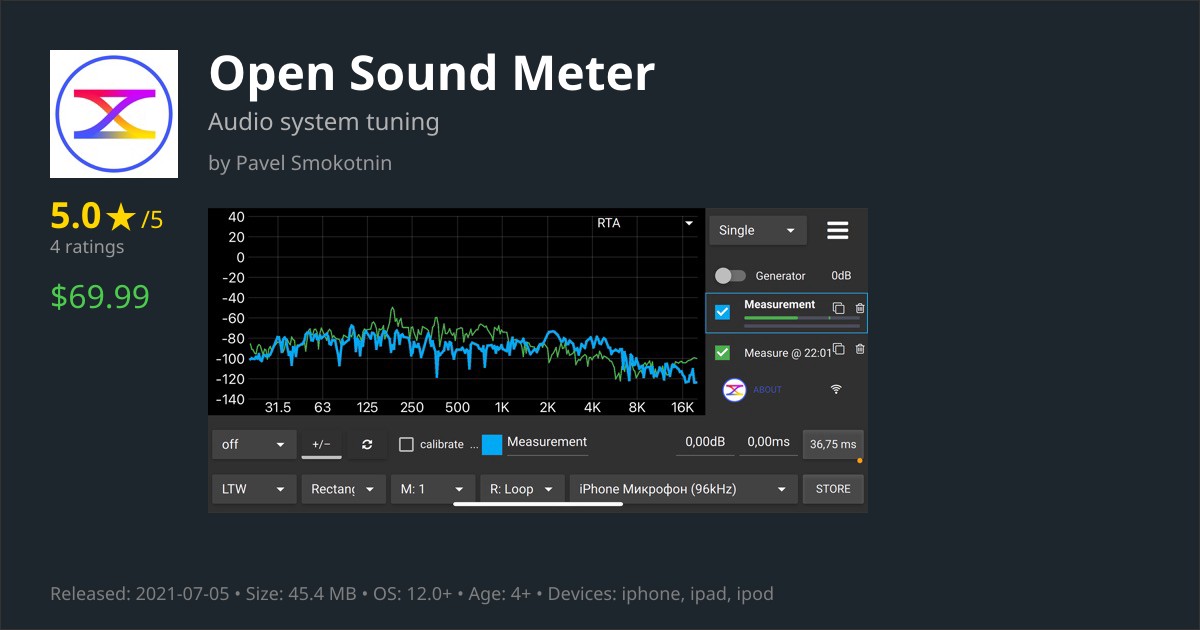 Open Sound Meter App for iPhone - Download