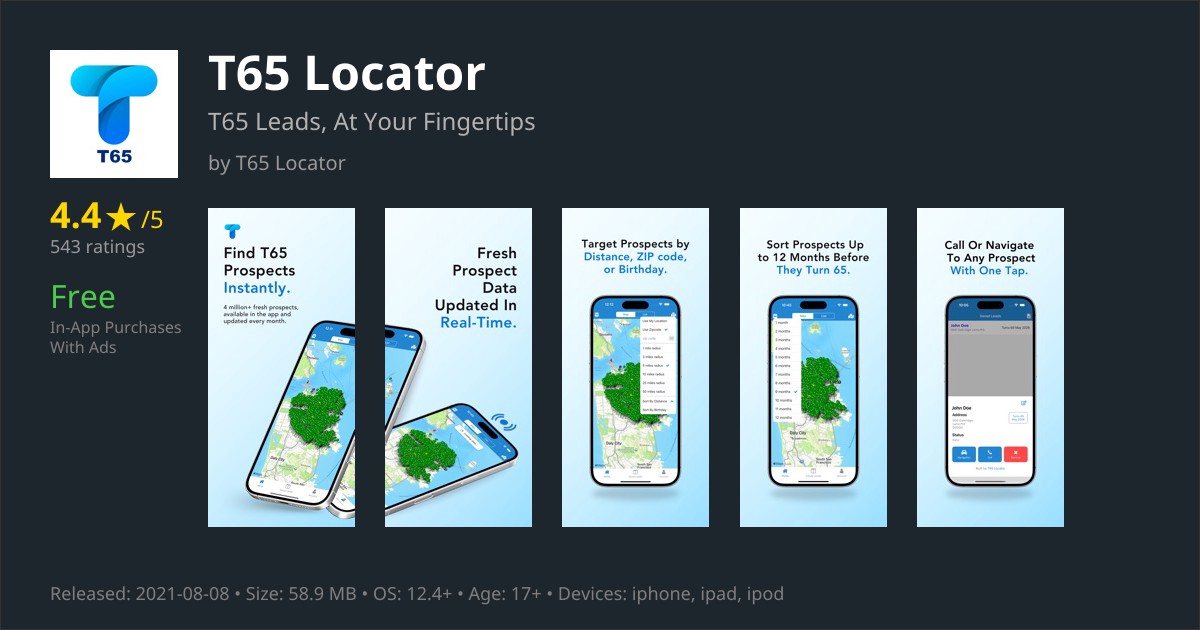 T65 Locator App Reviews – Features, Pricing & User Ratings