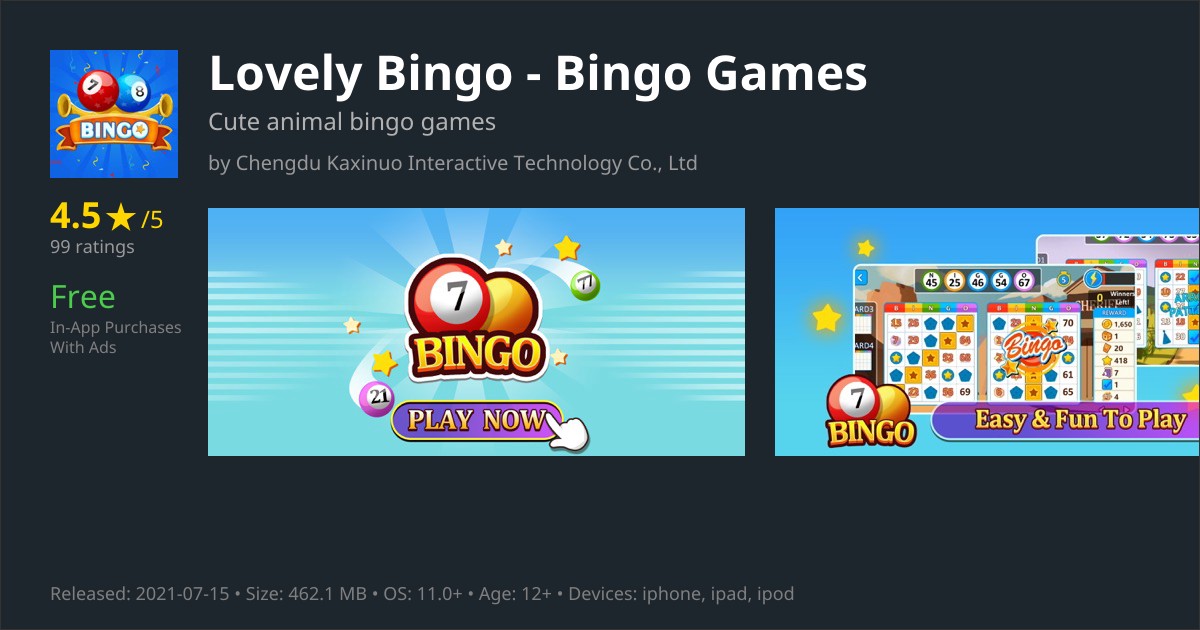 Lovely Bingo - Free Bingo Games, Offline Play