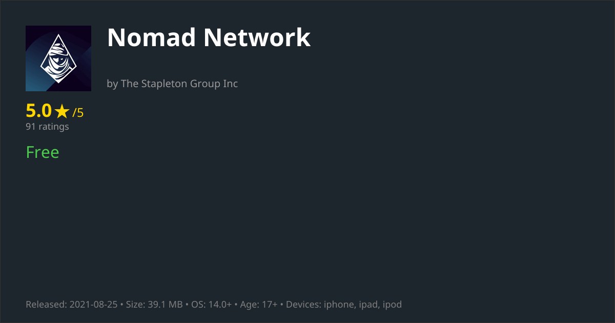 Nomad Network App Reviews – Features, Alternatives & User Ratings