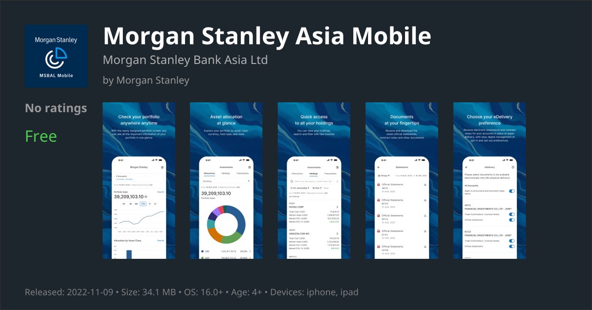 Morgan Stanley Asia Mobile App Reviews – Features, Alternatives & User ...