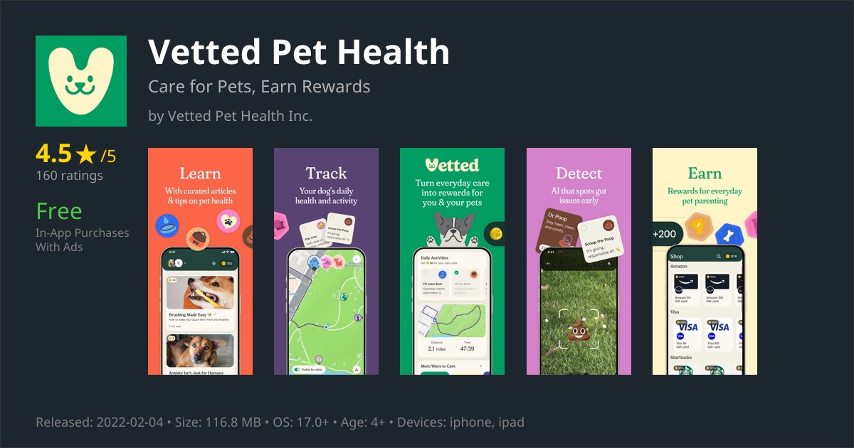 Vetted Pet Health App Reviews – Features, Pricing & User Ratings