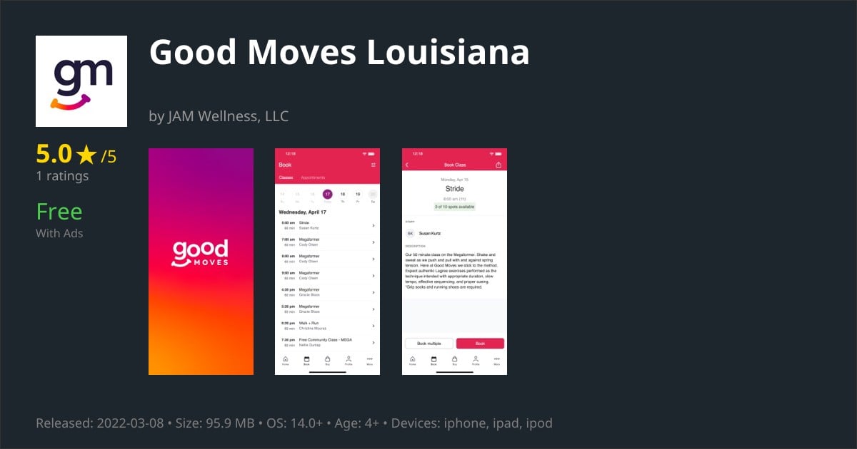 Good Moves Louisiana App Reviews – Features, Alternatives & User Ratings
