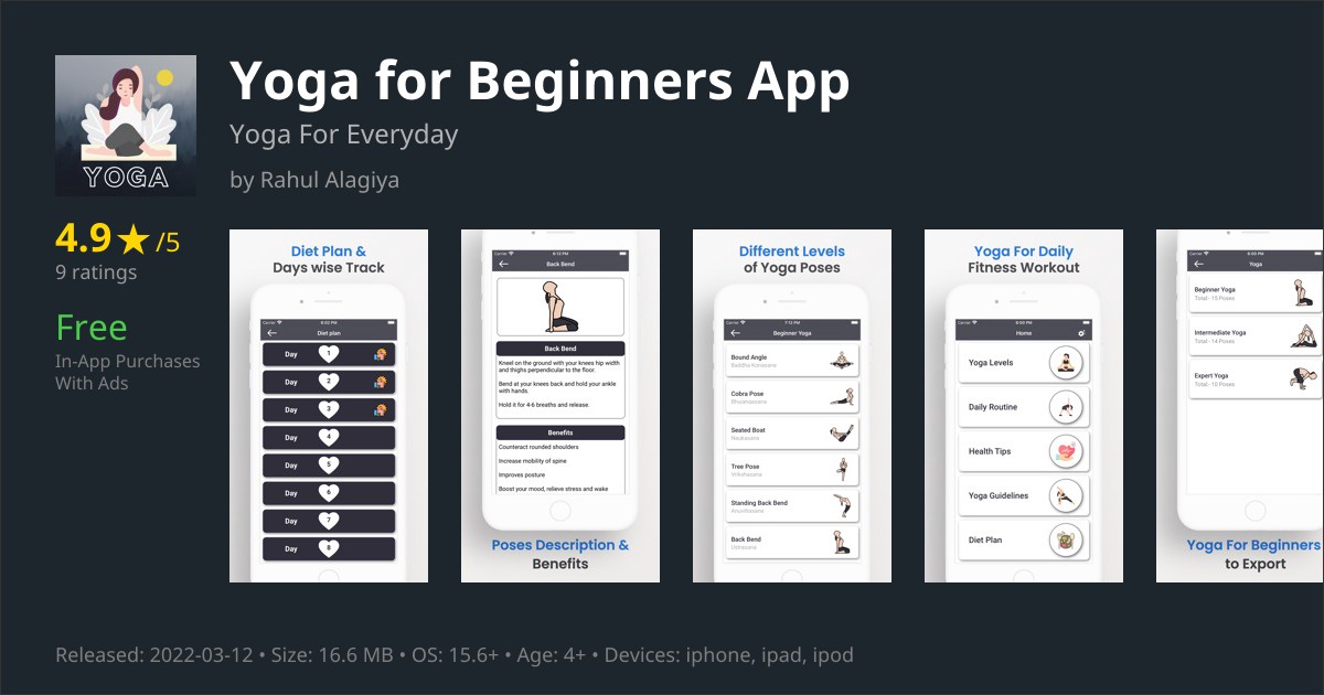 Yoga for Beginners App App for iPhone - Download